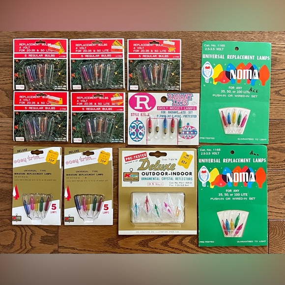 Vintage | Holiday | Nos Vintage Packages Various Brands Of Replacement Christmas Bulbs Lamps ...